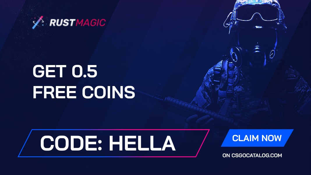 RustMagic Promo Code 2024 "Csgocatalog" | Get 0.5 Free Coins